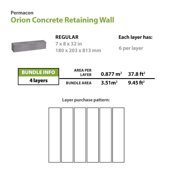 Permacon Orion Concrete Retaining Wall | Van Beek's
